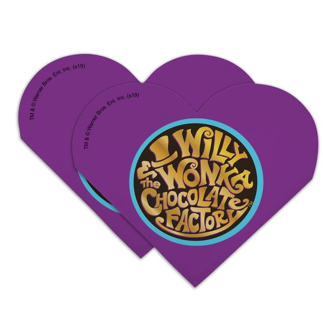 Willy Wonka and the Chocolate Factory Logo Heart Faux Leather Bookmark ...