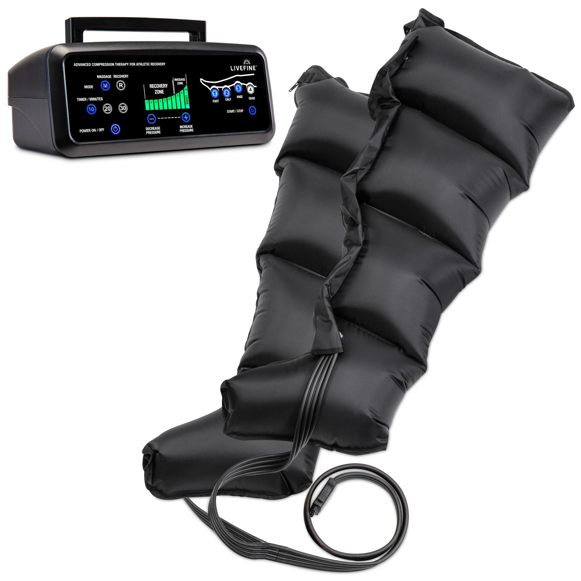 LiveFine Leg, Calf & Foot Air Massager Boots for Circulation ...