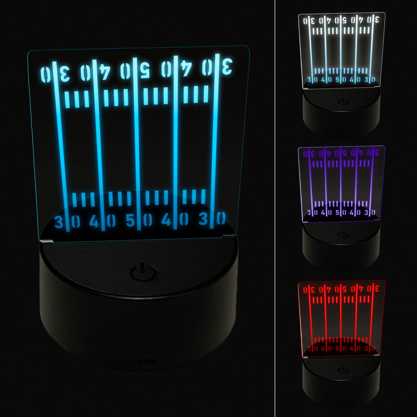 Football Field Yardlines LED Night Light Sign 3D Illusion Desk ...
