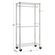 Ktaxon Heavy Duty Rolling Garment Rack Portable Double Hanging Rod ...