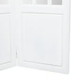 DecMode 44" x 72" White Wood Hinged Foldable Partition 3 Panel Room ...