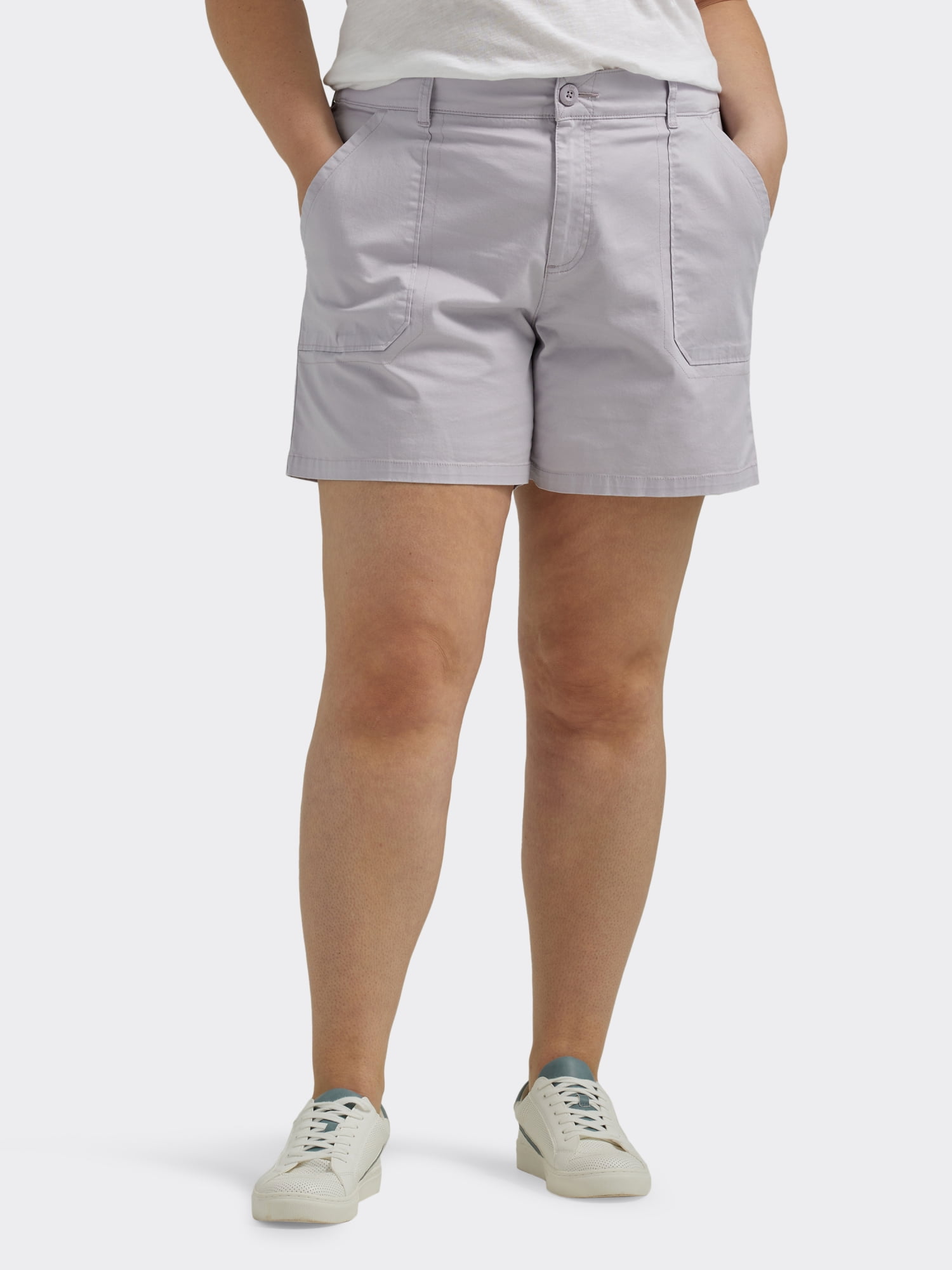 Lee Women's Plus Mid Rise 7" Utility Short - Walmart.com