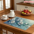 2D Flat Printing 4pcs Rectangular Placemats Fresh And Romantic Blue ...