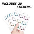 20 Sheet Self-Adhesive Paper Decorative Stickers for Party Decorative ...