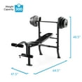 Gold's Gym XR 8.1 Combo Weight Bench with 100 Lb. Vinyl Weight Set ...