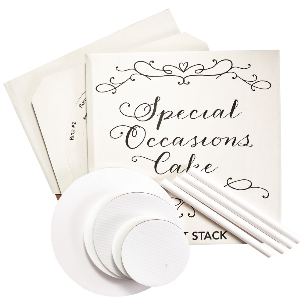 Cake Topper Decor, Stacked 3-Tier Round 6", 8" & 10" (EACH) - Walmart.com