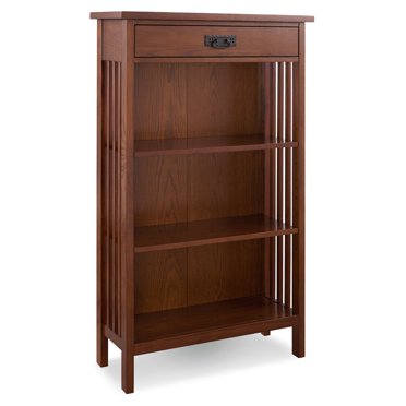 Sloped Shelf Welded Bookcase in Burgundy - Walmart.com