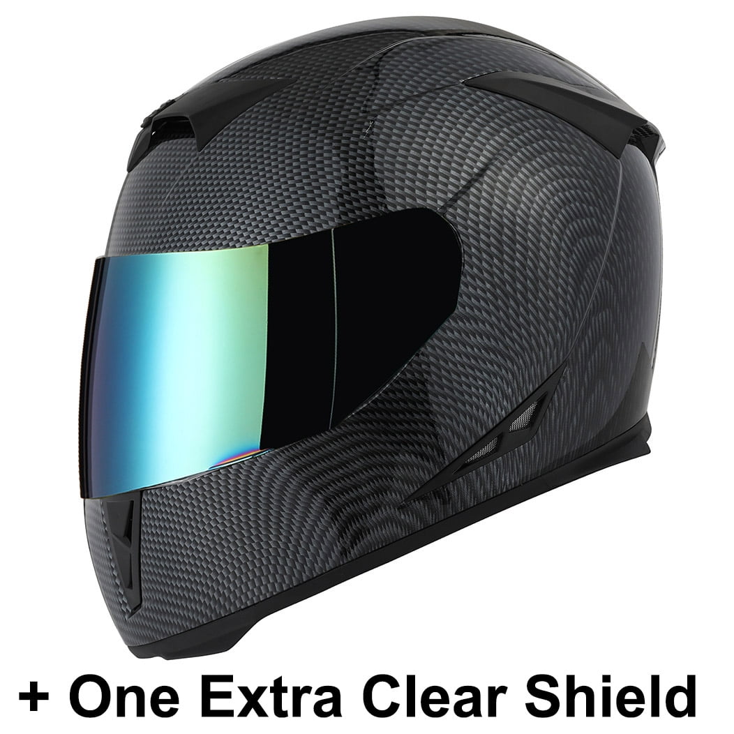1Storm Motorcycle Full Face Helmet Street Bike Skull King HJK311 + One ...