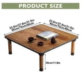 80x80cm Wooden Folding Low Floor Table For Tea Coffee Meditation Tatami ...