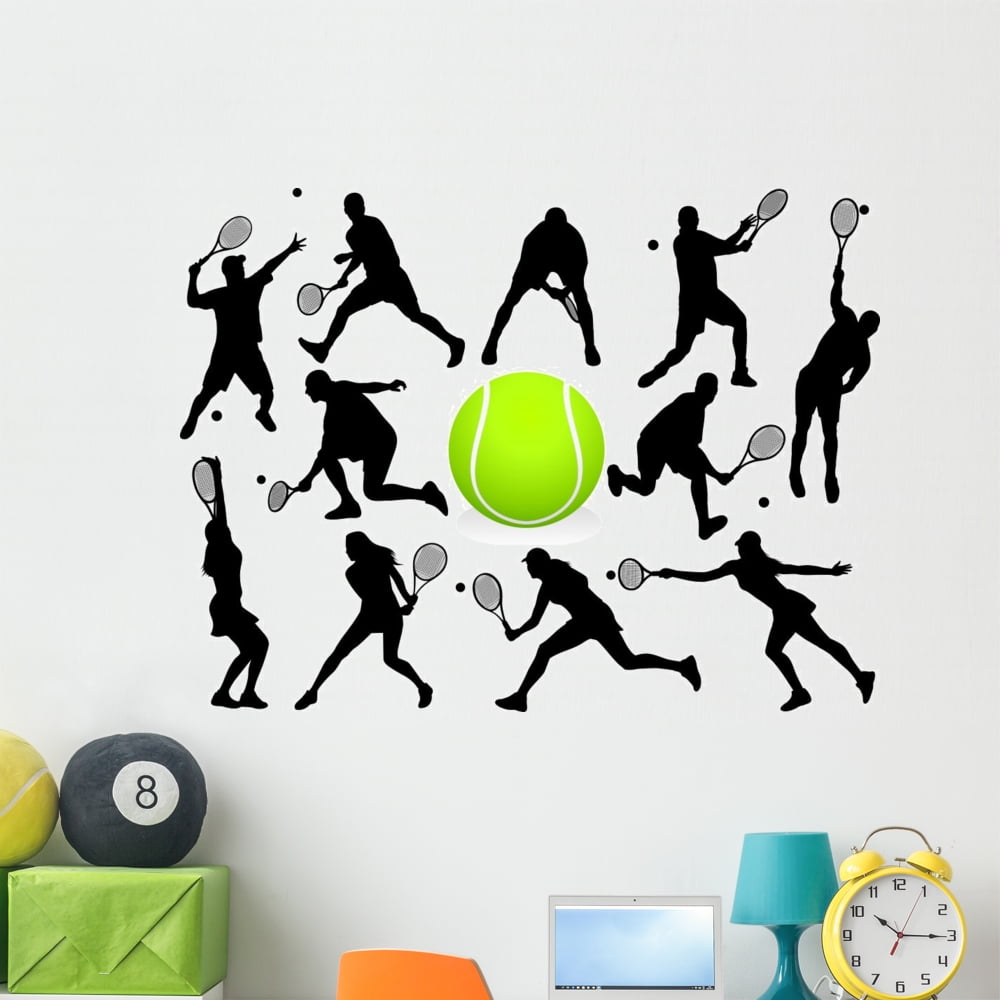 Tennis Wall Mural by Wallmonkeys Peel and Stick Graphic (48 in W x 36 ...