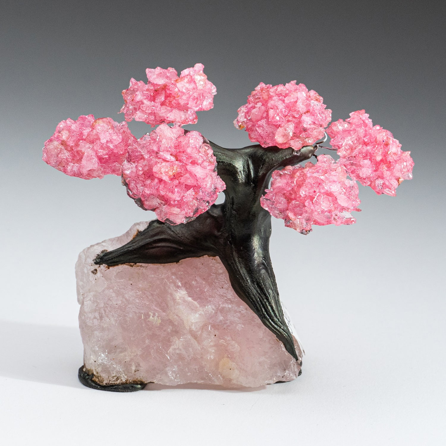 Small - Genuine Rose Quartz Clustered Gemstone Tree on Rose Quartz ...