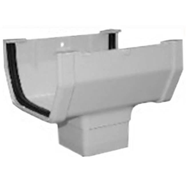 Genova Products 2911198 5 in. RW104 Gutter Vinyl Drop Outlet, White ...