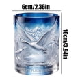 Goose Whiskey Glass | 3D Engraving Collector Cup, Frosted Texture Glass ...