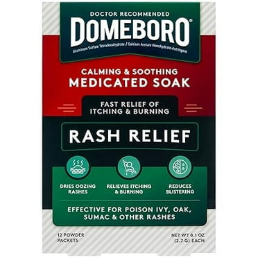 Domeboro First Aid Medicated Soak for Rash Relief, Burow’s Solution, 12 ...