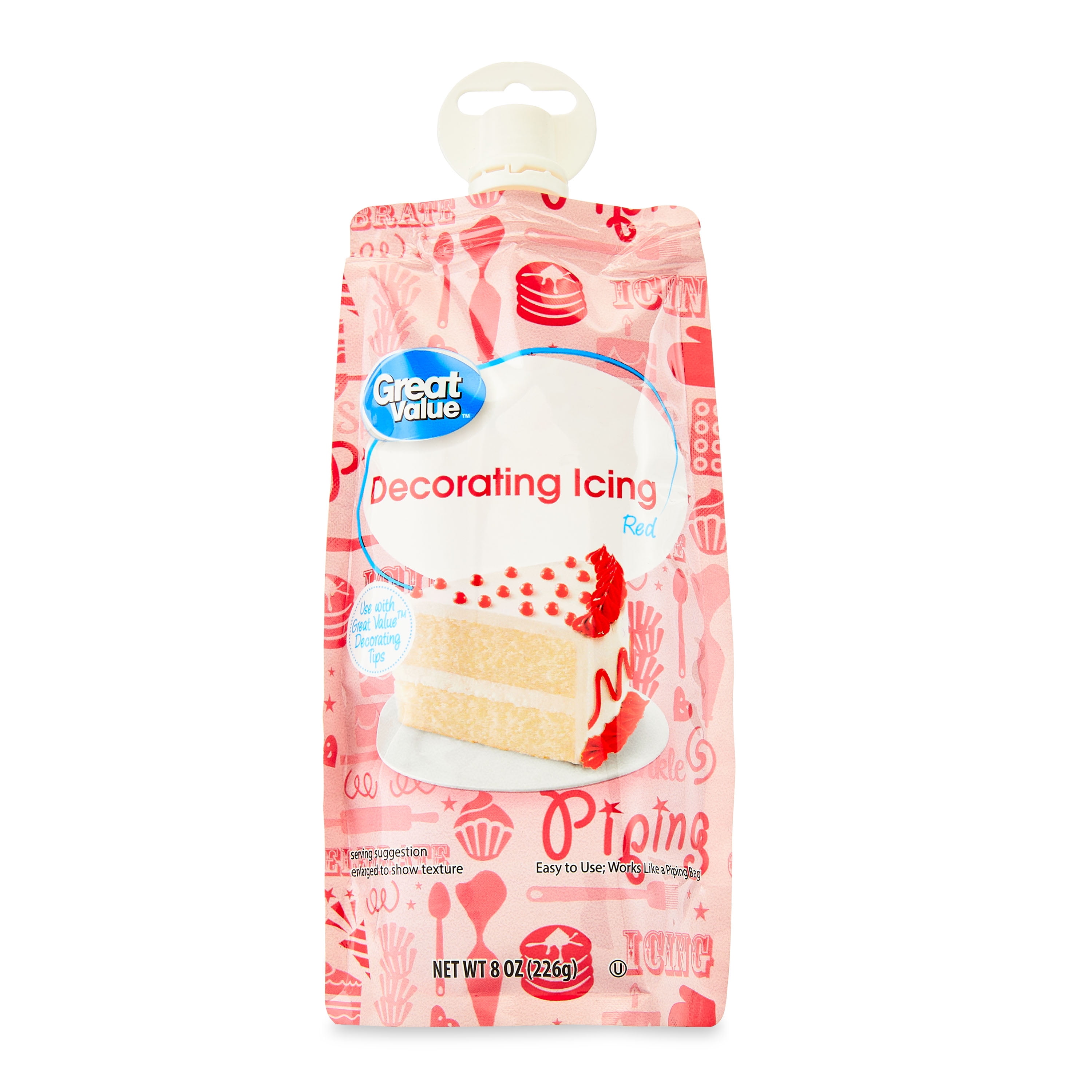 Great Value Decorating Icing, Red, 8 oz - Walmart.com