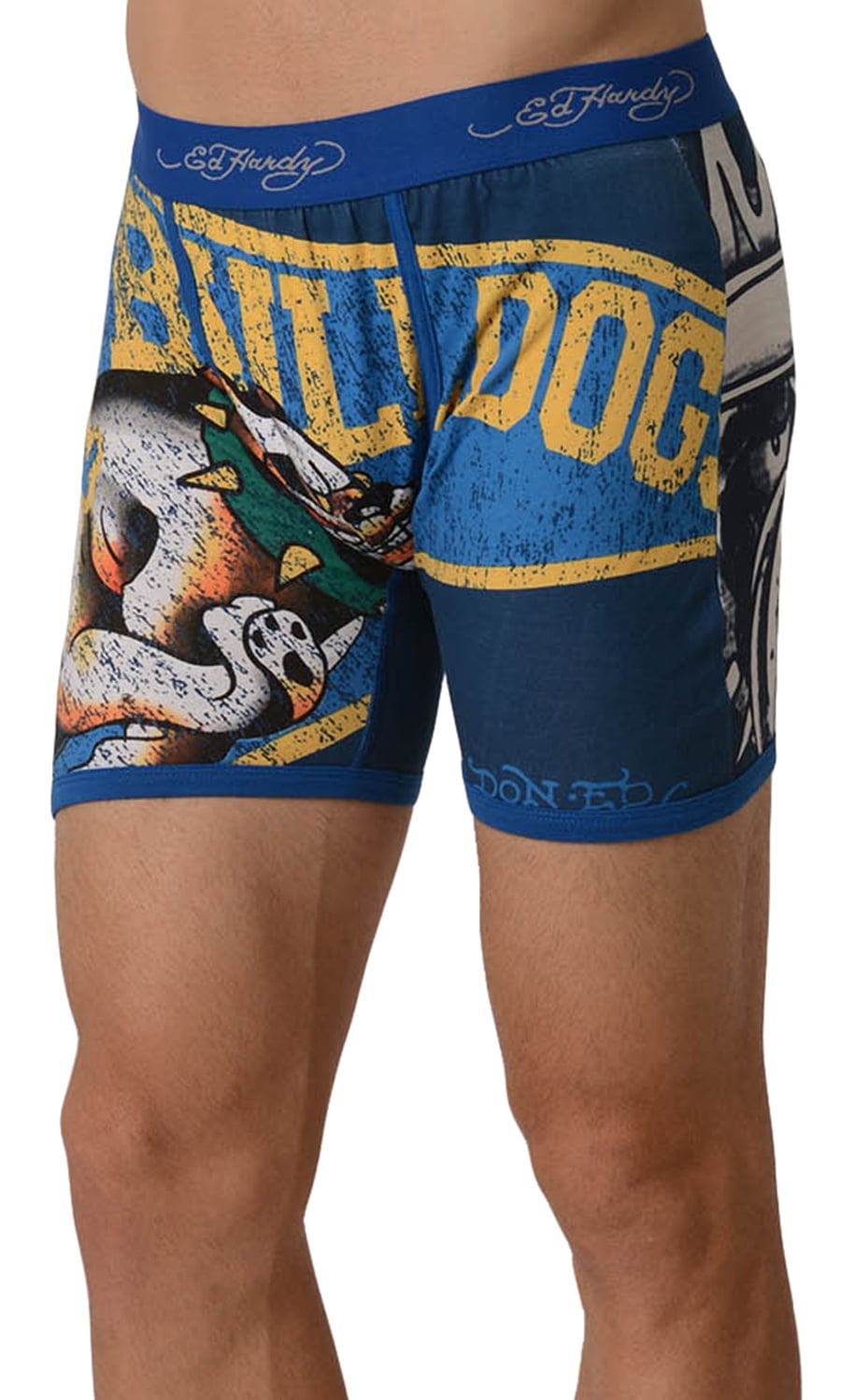 Ed Hardy Men's Lets Go Bulldogs Vintage Boxer Brief - Navy - Small ...