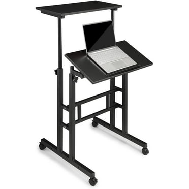 CONCETTA Portable Mobile Laptop Standing Desk with Lockable Wheels ...