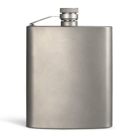200ML Titanium Flask Liquor Ultra Light Flat Hip Flask Outdoor Camping ...