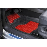 Auto Drive 4PC Rubber Floor Mats Metallic Plate Red - Universal Fit ...