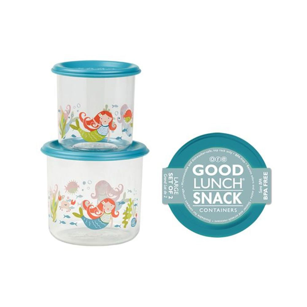 Ore' Originals Isla the Mermaid Large Good Lunch Snack Containers, 2 ...