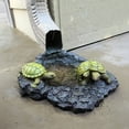 Esterno Resin Turtle Garden Rain Spout Block, Water Drain Gutter ...