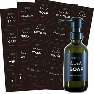 v2croft 36 Soap Labels Waterproof, Minimalist Hand Soap Labels for ...