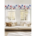American Flag Farmhouse Flowers Window Valance, Independence Day 2 Pack ...