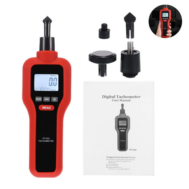 2 In 1 Digital Tachometer High Performance Portable Contact Tachometer ...