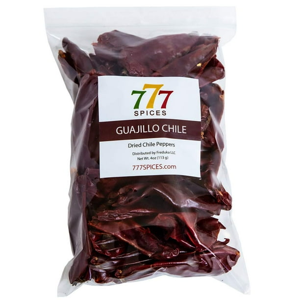 4oz Dried Guajillo Stemless Chile, Whole Dry Chili, Mexican Chiles ...