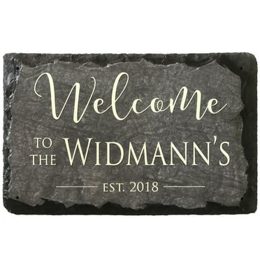 Beautifully Handcrafted and Customizable Slate Home Address Plaque (18 ...