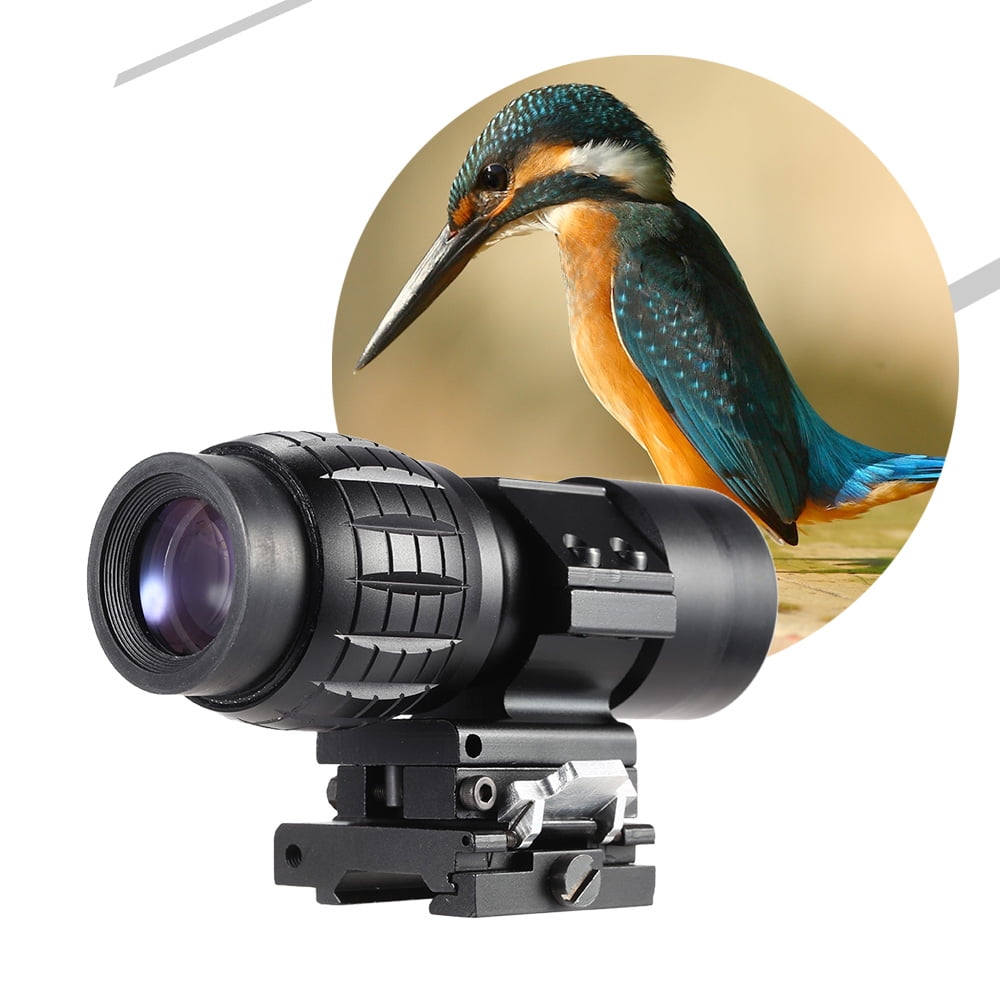 3X Magnifier Magnification Scope Sight with Flip-to-Side 20mm Mount for ...