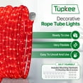 Tupkee LED Rope Light Red - for Indoor and Outdoor use, 24 Feet 7.3 m ...