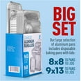 Di Disposable Aluminum Pans With Lids, 9x13 (10pc) And 8x8 Square (10pc ...