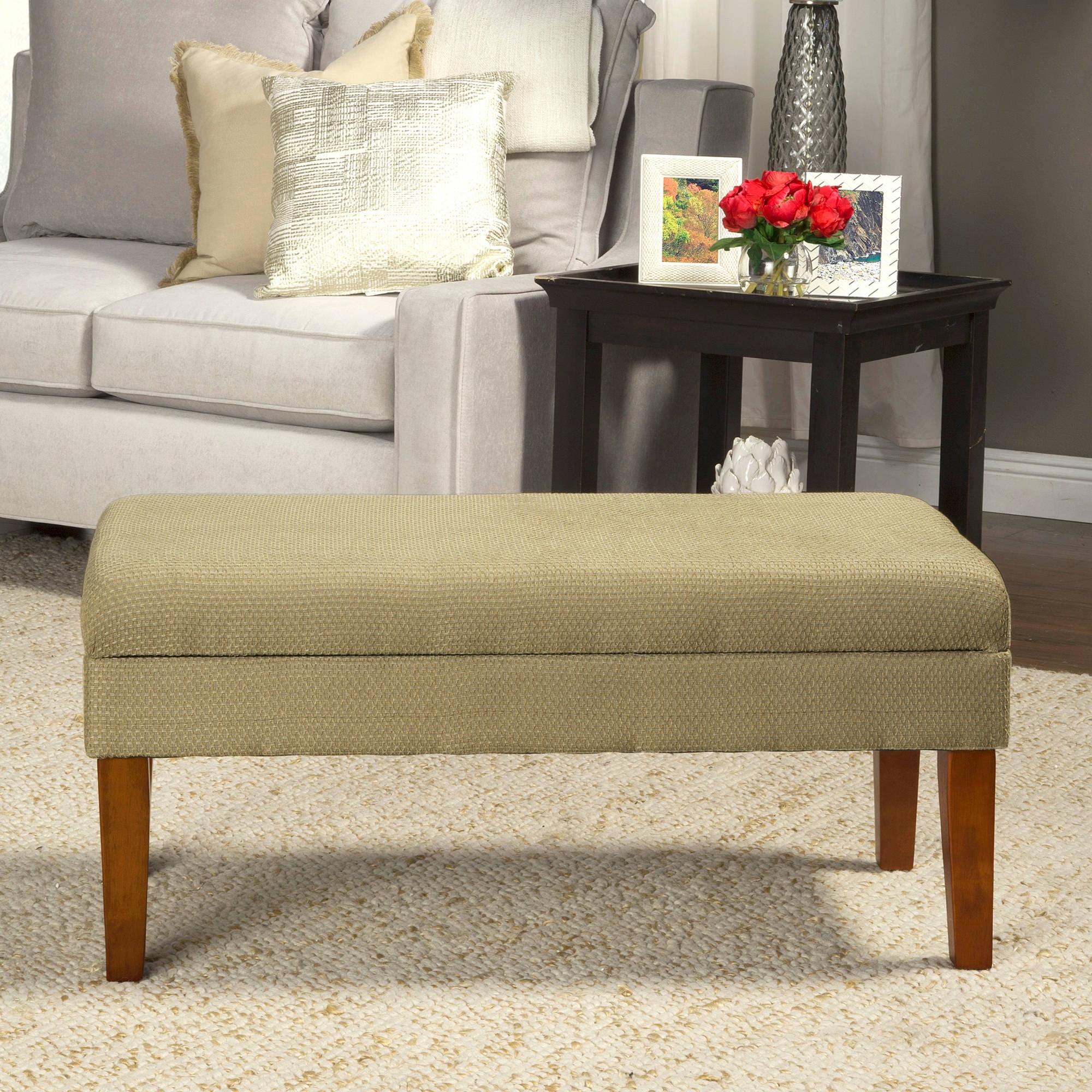 HomePop Decorative Storage Bench, Multiple Colors - Walmart.com