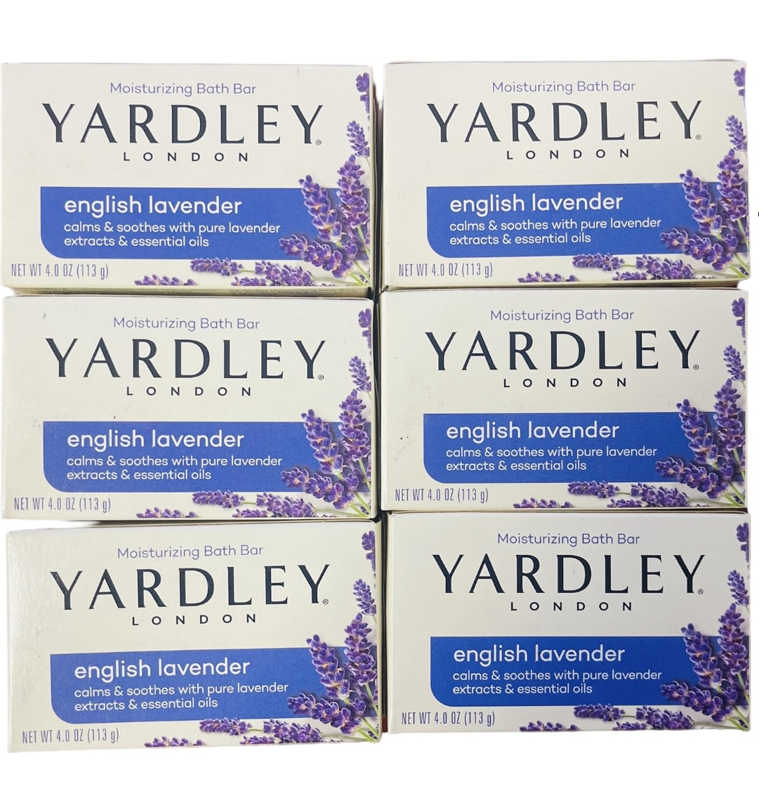 Yardley London Moisturizing Bath Soap Bar, English Lavender, 4oz, (6 ...