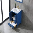 Eviva Navy 30 inch Deep Blue Bathroom Vanity with White Carrara Counter ...