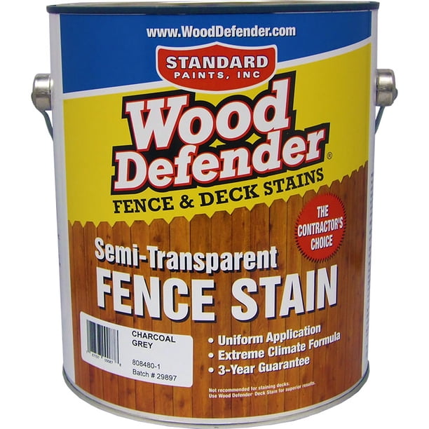Wood Defender Semi-transparent Fence Stain CHARCOAL GREY gallon ...