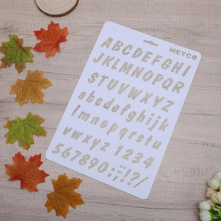 JQSM Lettering Stencil Letter Alphabet Stencils Painting Paper Craft ...