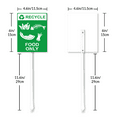 Eveokoki Recycle Food Only Sign 4.6 x 6 Inch Outdoor Aluminum Yard ...
