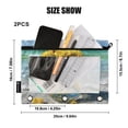 2 Pcs 3 Ring Binder Pouch Water Resistant Clear PVC Pencil Pouch for ...