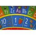 KC Cubs ABC Alphabet Numbers Shapes Rug - Educational Oval Carpet ...