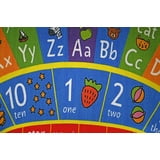 KC Cubs ABC Alphabet Numbers Shapes Rug - Educational Oval Carpet ...