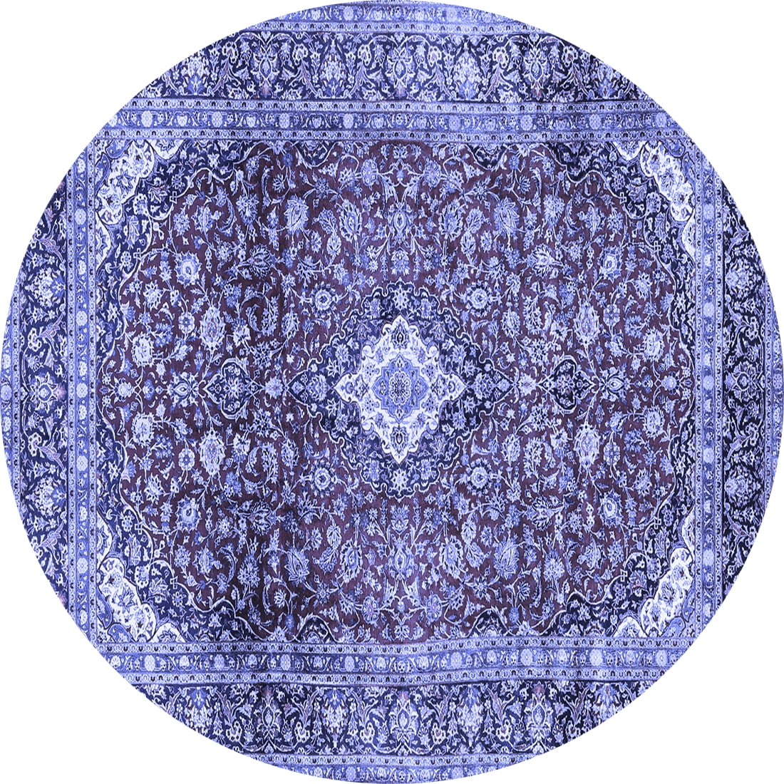 Ahgly Company Indoor Round Persian Blue Traditional Area Rugs, 8' Round ...