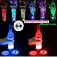 12 Pack LED Coaster Light Up Coasters 7Colors RGB LED Bottle Lights ...
