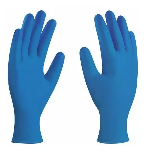 Guantes descartables Derma Care DermaNit color azul talle P de nitrilo ...