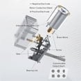 370-M6 Small Worm Gear Reducer Motor 6V~24V/1~375RPM Shaft Length 50MM ...