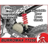 Burromax TT250 Electric Mini Bike, 250w 24v Motor, 2 Speeds, 14 mph ...