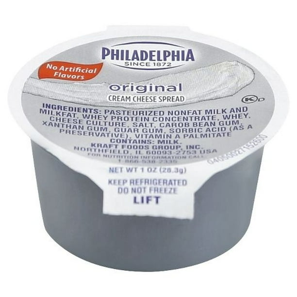 Philadelphia Original Cream Cheese Cup, 1 ounce -- 100 per case ...