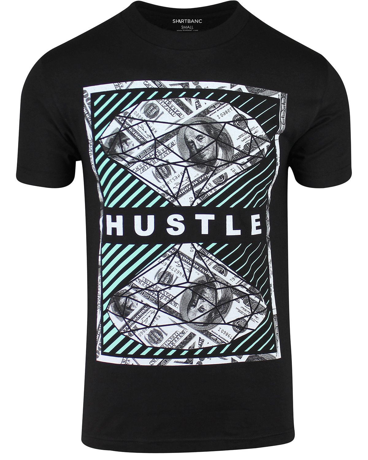 ShirtBANC Original Hustle Diamonds Money Shirt Hundred Dollar Bill tee ...