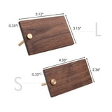 BRKURLEG Wood Desktop Note Pad with a Brass Knob, Memo Holder&Organizer ...